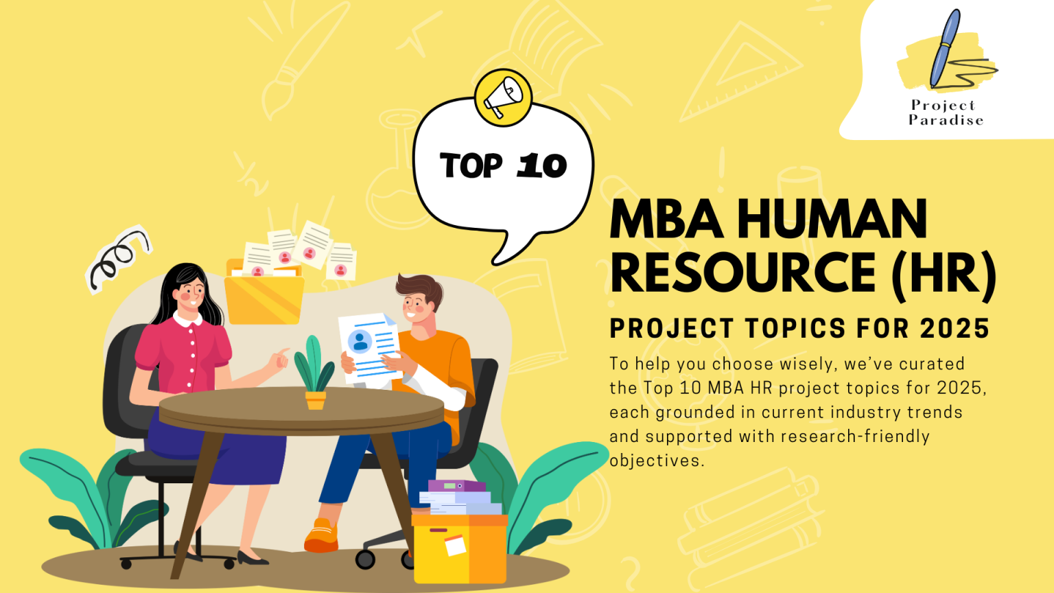 MBA Human Resource (HR) Research Project Topics for 2025 - Project Paradise